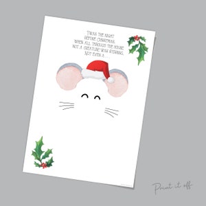 Mouse Christmas / Night Before Xmas Handprint Footprint Art Craft ...