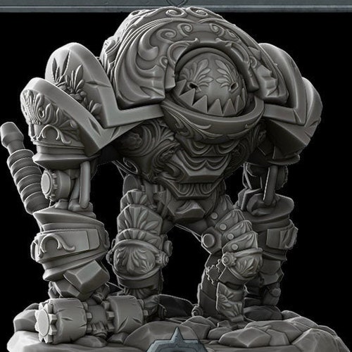 Warforged Caster Miniature for Dungeons and Dragons | Etsy