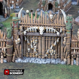 Entry Gates for Tribal Ramparts - 28mm 32mm the Lost Islands Wargaming ...