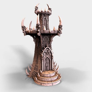 Infernal Tower - Dwarves, Elves and Demons - 28mm Wargaming Terrain - Etsy
