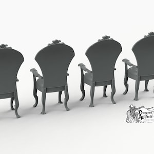 Fancy Chairs - STL Miniatures Wargaming Forgotten Realms D&D Dnd ...