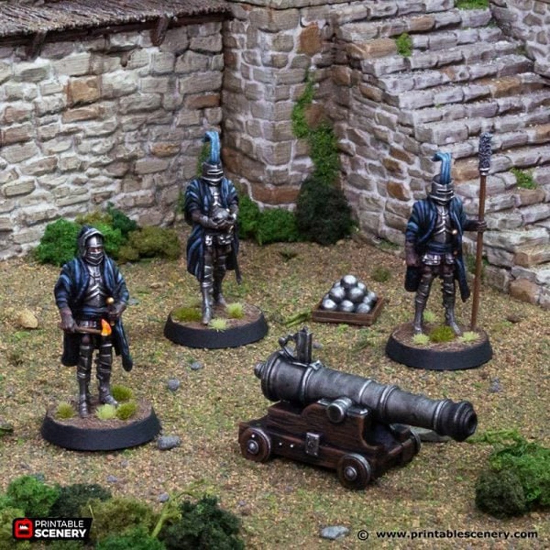 Empire Cannon Team - King and Country - Printable Scenery Wargaming D&D ...