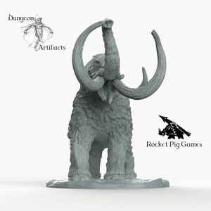 Dire Woolly Mammoth - Wargaming Miniatures Monster Rocket Pig Games D&D ...