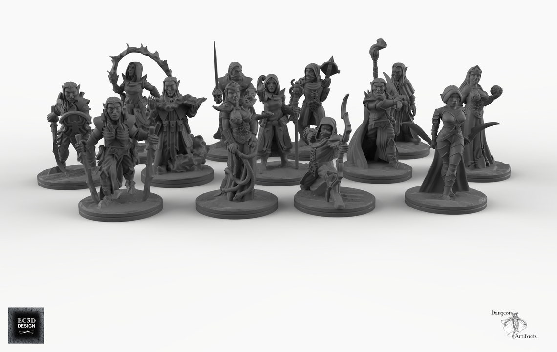 Dark Elf Miniatures Deluxe Set - Skyless Realms Wargaming Miniatures ...