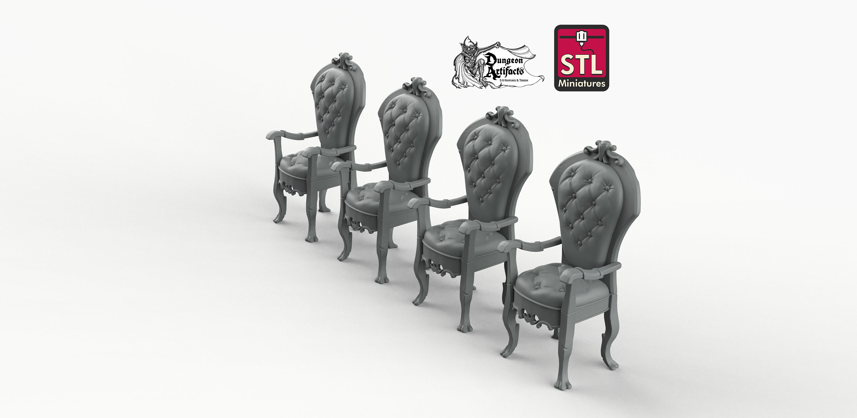 Fancy Chairs - STL Miniatures Wargaming Forgotten Realms D&D Dnd ...