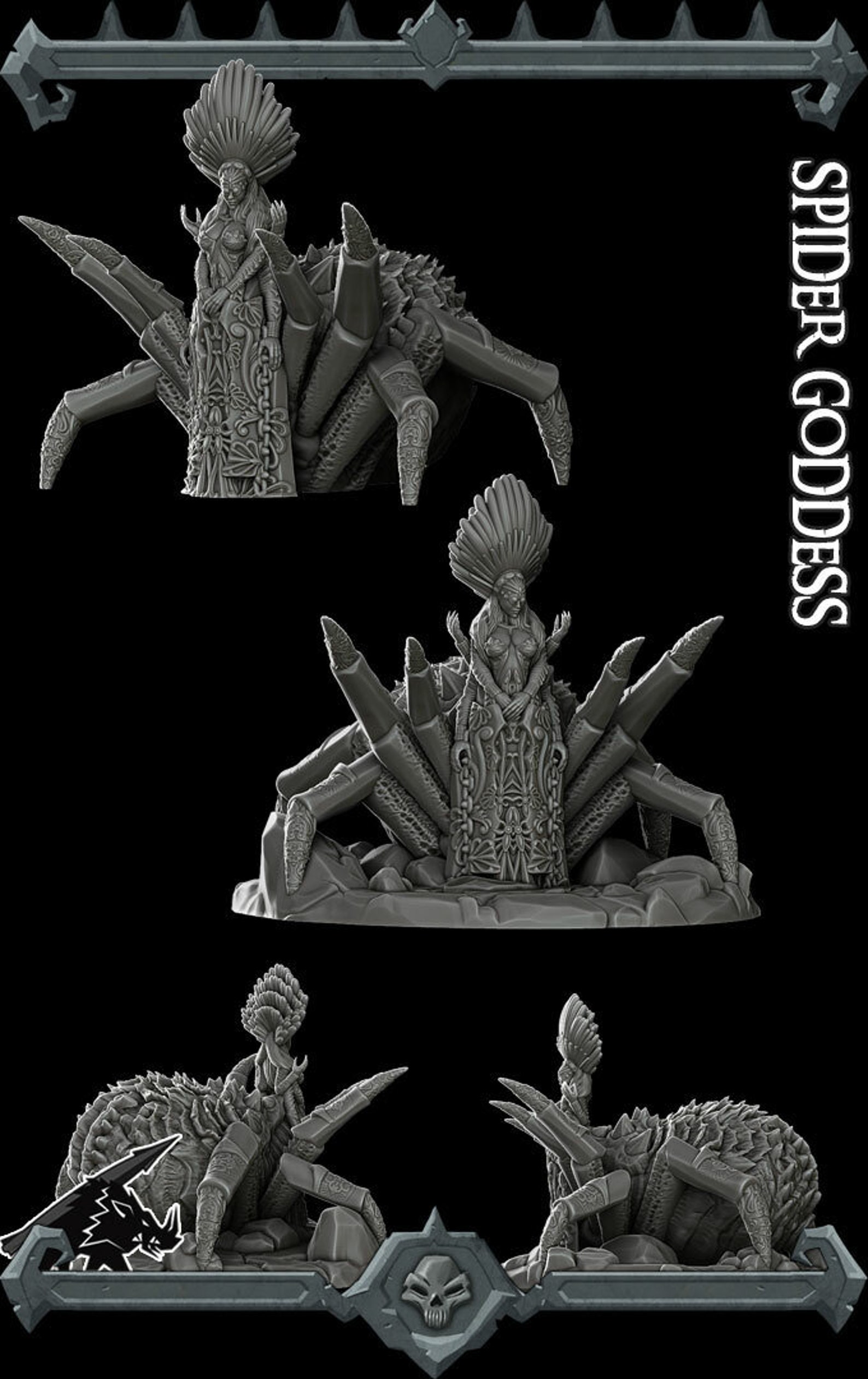 Spider Goddess - Wargaming Miniatures Monster Rocket Pig Games - Etsy