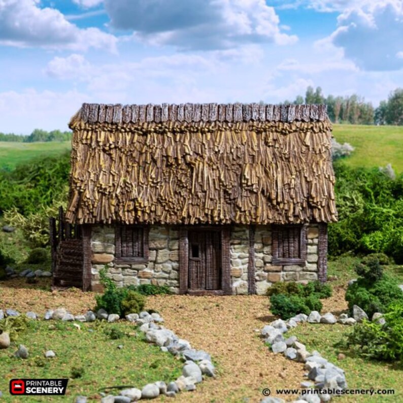 Norman Stone Barn King and Country Printable Scenery - Etsy