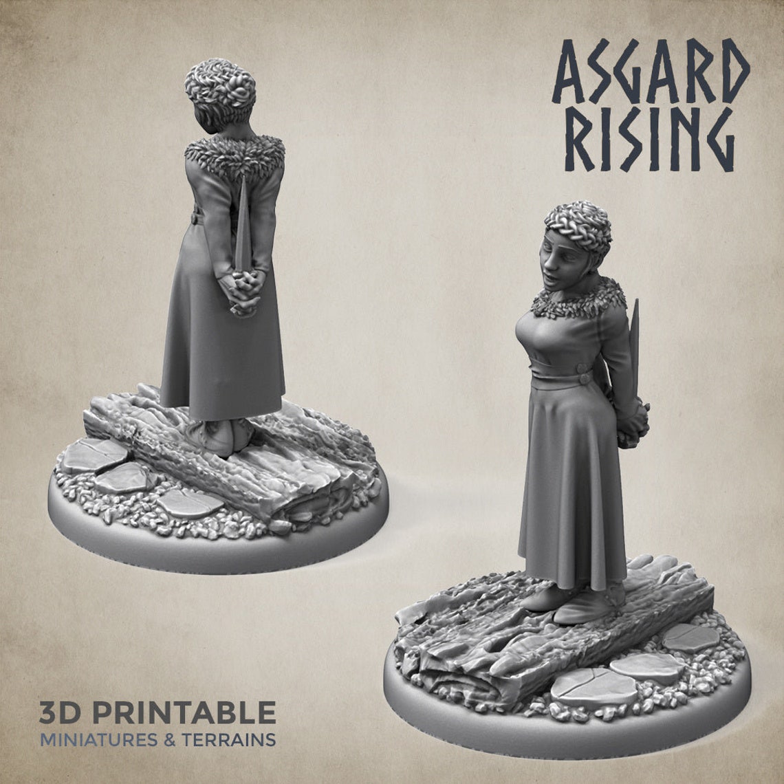 Villager Female Militia Set - Asgard Rising Miniatures - Wargaming D&d ...