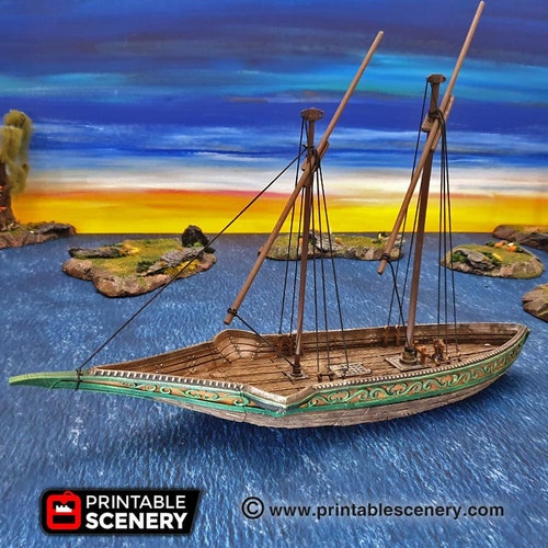 Dnd Terrain the Brig Ship Dwarves Elves and Demons 28mm - Etsy