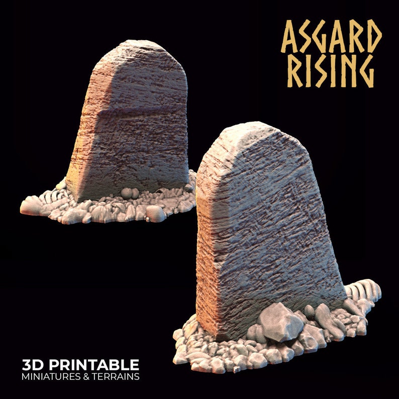 Gravestone Obelisk Set - Asgard Rising - Wargaming D&D Dnd - Etsy