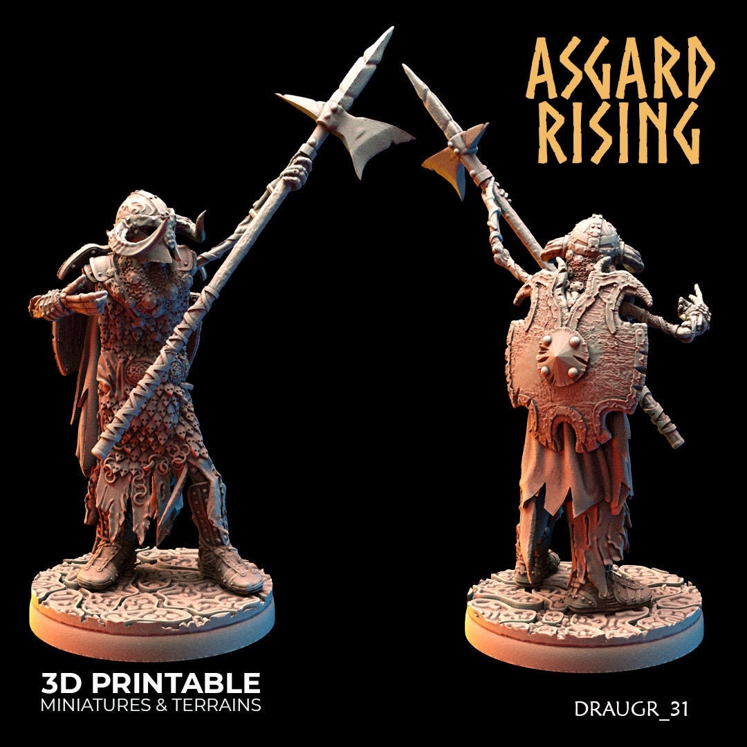 Draugr Phalanx 31 - Asgard Rising - Wargaming D&D Dnd - Etsy