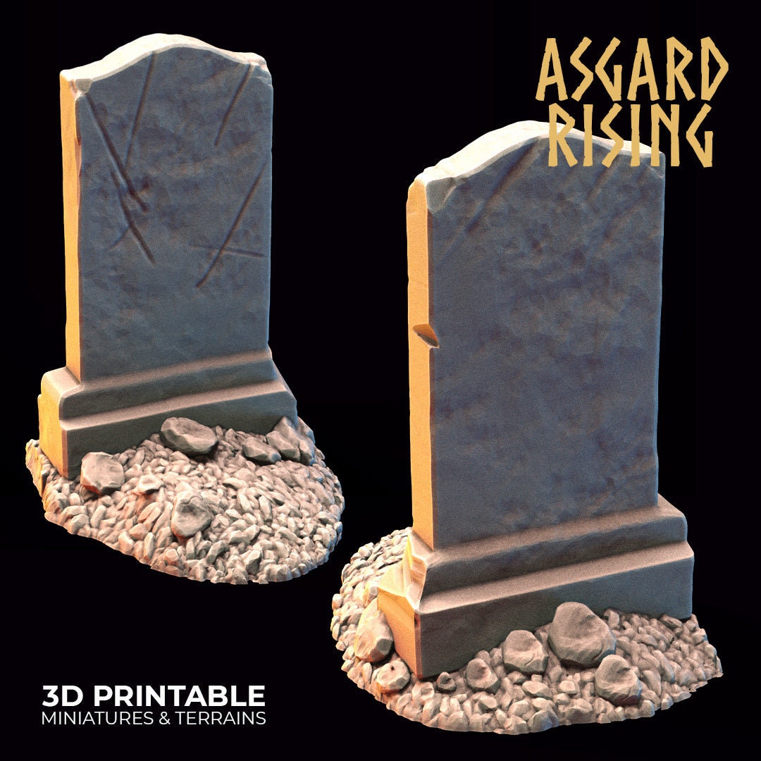 Gravestone Headstones Set Asgard Rising Wargaming D&D Dnd - Etsy