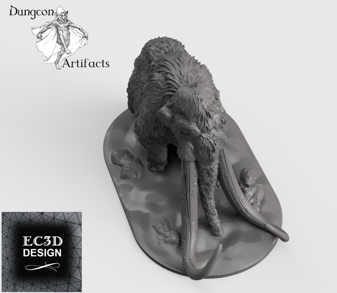 Woolly Mammoth - 15mm 28mm 32mm 42mm Wilds of Wintertide Wargaming ...