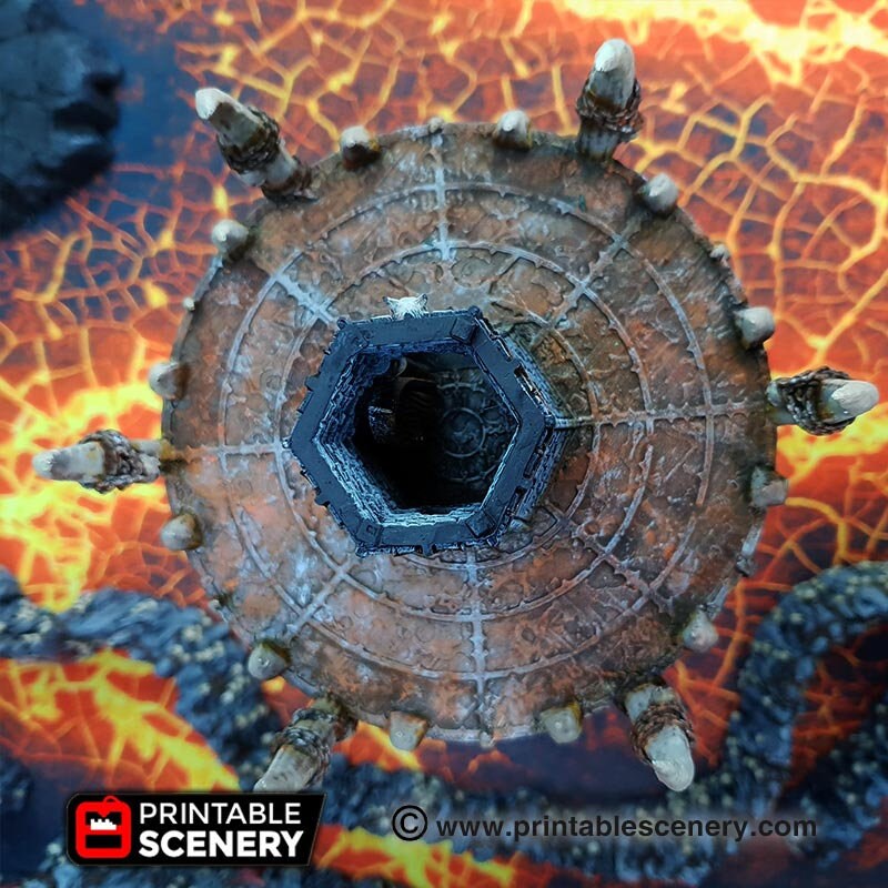 Infernal Tower - Dwarves, Elves and Demons - 28mm Wargaming Terrain - Etsy