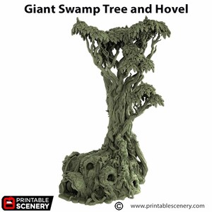 Giant Swamp Tree and Hovel - the Gloaming Swamps - Printable Scenery ...