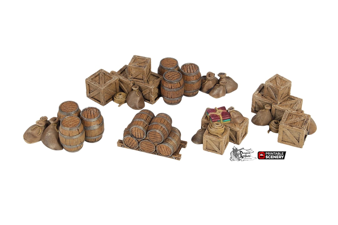Cargo Piles - the Lost Islands 15mm 28mm 32mm Wargaming Terrain D&D ...