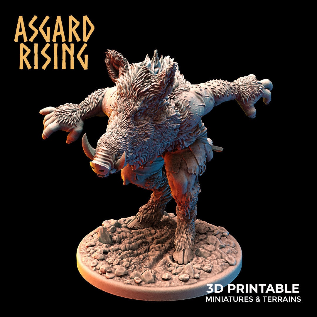 Svinfylking - Boar Shapeshifter - Asgard Rising Miniatures - Wargaming ...