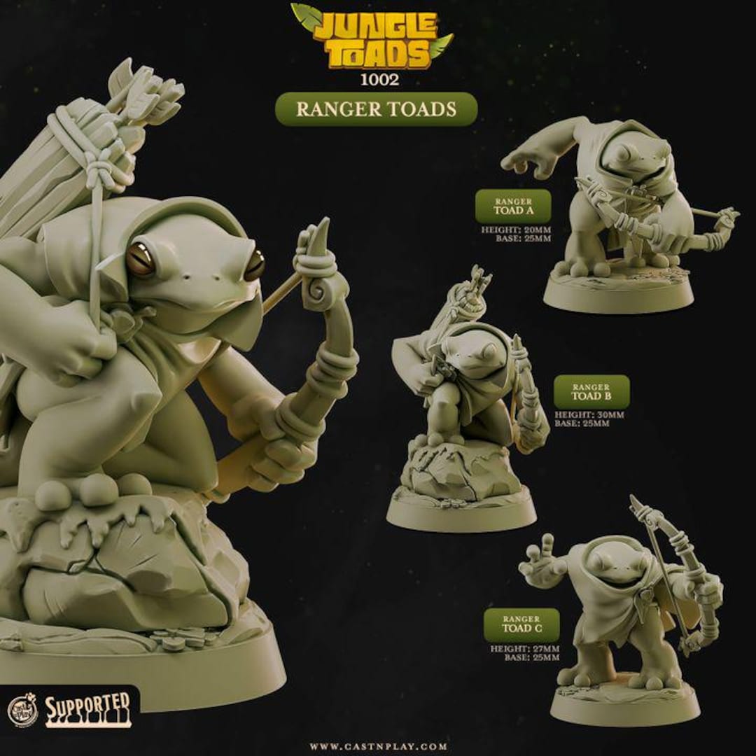 Ranger Toads - Jungle Toads - Castnplay - Terrain Wargaming D&D Dnd ...
