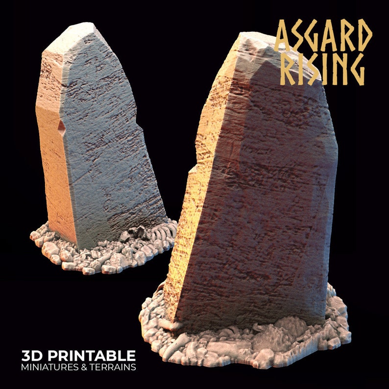 Gravestone Obelisk Set - Asgard Rising - Wargaming D&D Dnd - Etsy