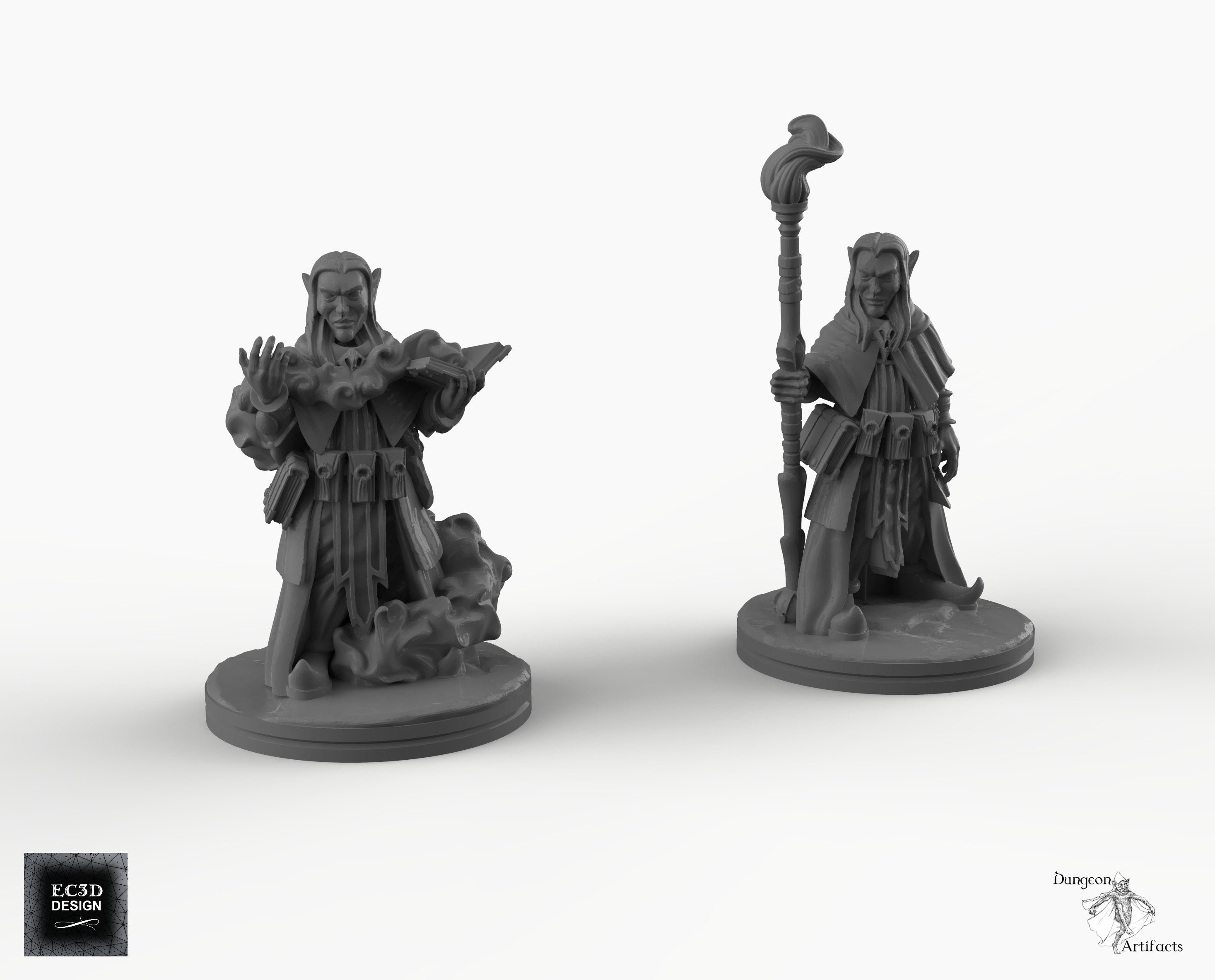 Dark Elf Wizard EC3D Skyless Realms Wargaming Miniatures D&D DnD ...