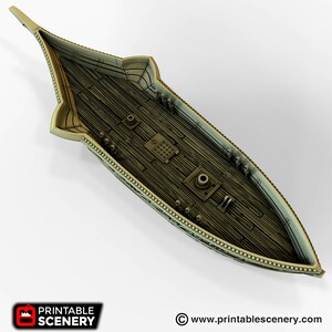 Sea Reaver Ship - Dwarves, Elves and Demons - 15mm 28mm 32mm Wargaming ...
