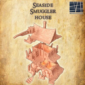 Seaside Smuggler House - Miniatureland Terrain Wargaming D&D Dnd - Etsy