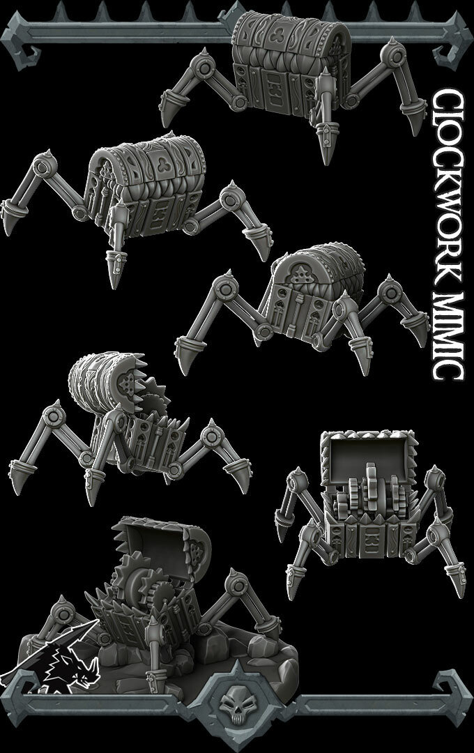 Clockwork Mimic - Wargaming Miniatures Monster Rocket Pig Games - Etsy