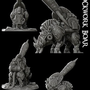 Clockwork Boar - Wargaming Miniatures Monster Rocket Pig Games - Etsy