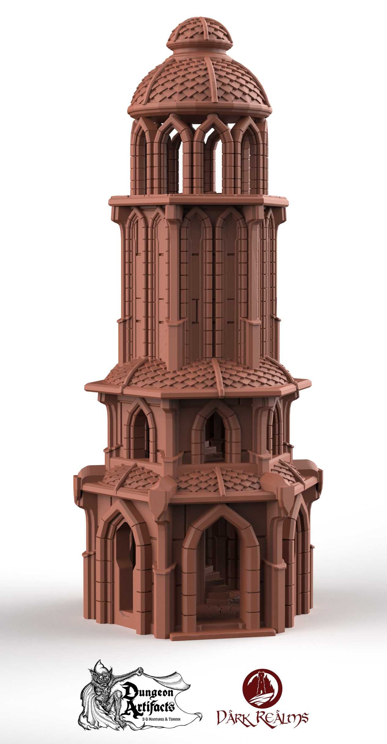 Atlantean Tower 1 - Atlantis - Dark Realms Terrain Wargaming D&D Dnd - Etsy