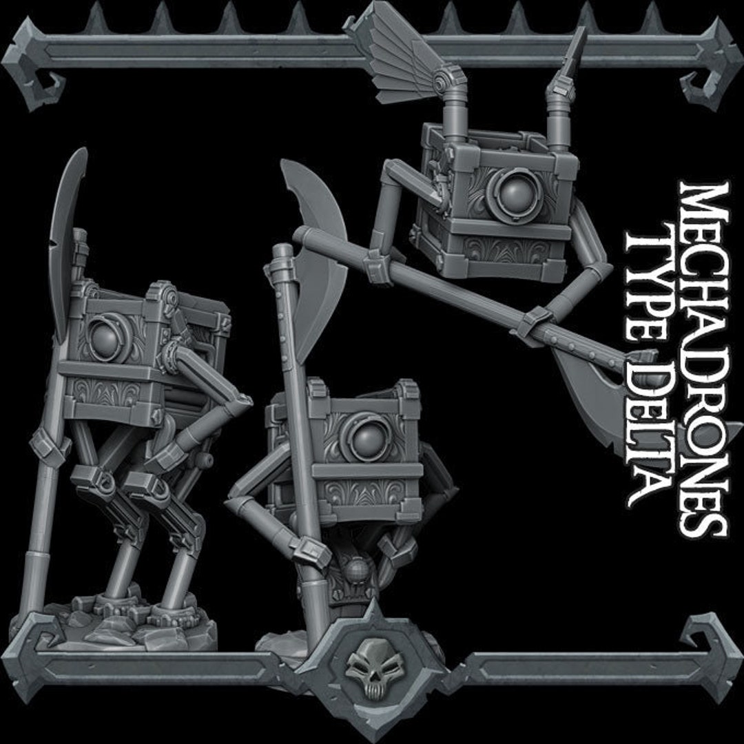 Mechadrones Type Delta - Rocket Pig Wargaming D&D Dnd - Etsy