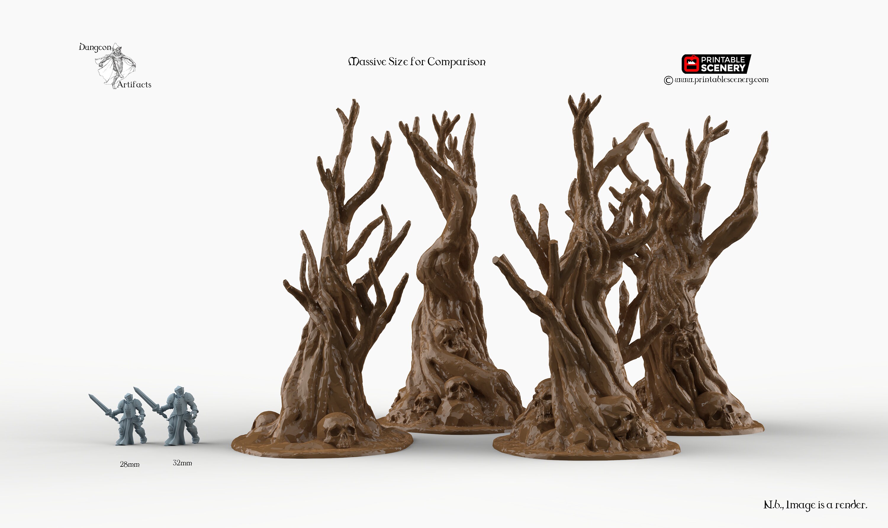 Winterdale Skull Trees 28mm 32mm Wargaming Tabletop Scatter | Etsy