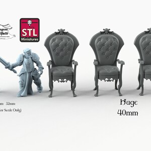 Fancy Chairs - STL Miniatures Wargaming Forgotten Realms D&D Dnd ...