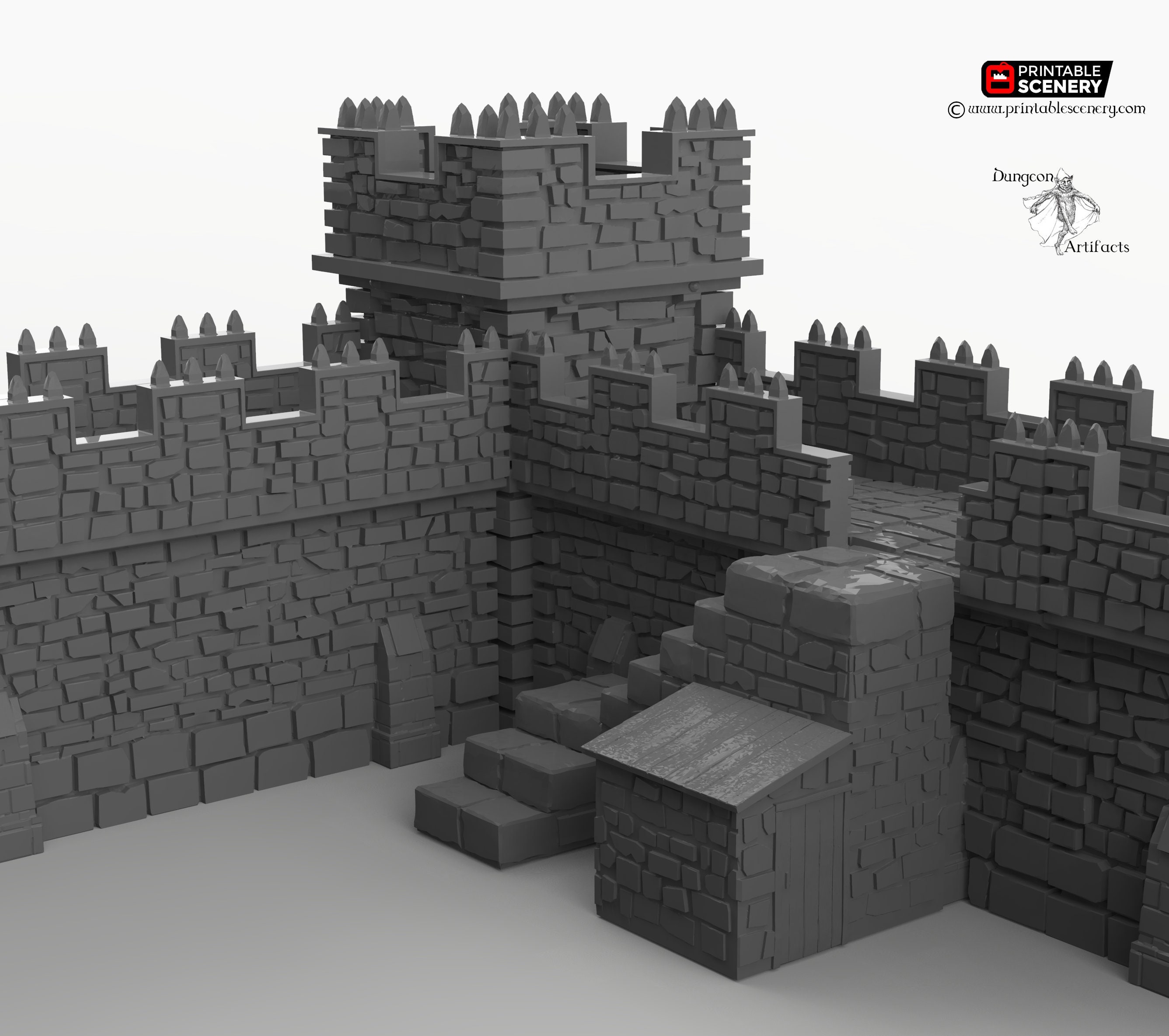 Winterdale Citadel Walls - Modular Medieval Castle Wall Set - 15mm 28mm ...