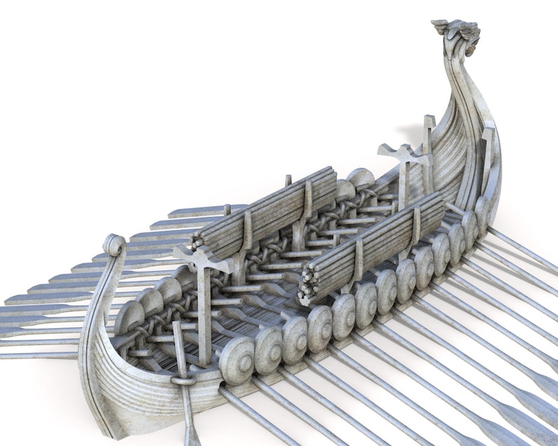 Viking Long Ship - Longship Apocalypse 15mm 28mm 32mm Wargaming Terrain ...