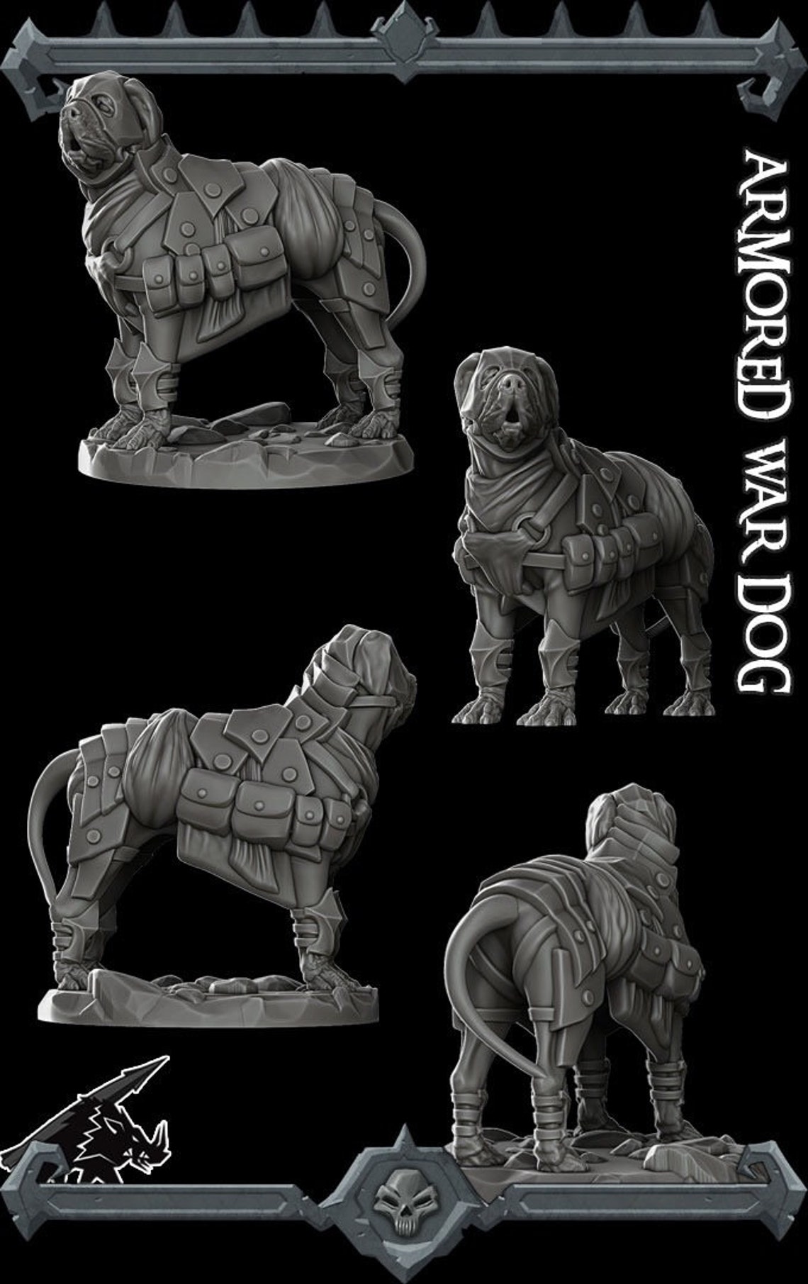 Armored War Dog Wargaming Miniatures Monster Rocket Pig - Etsy