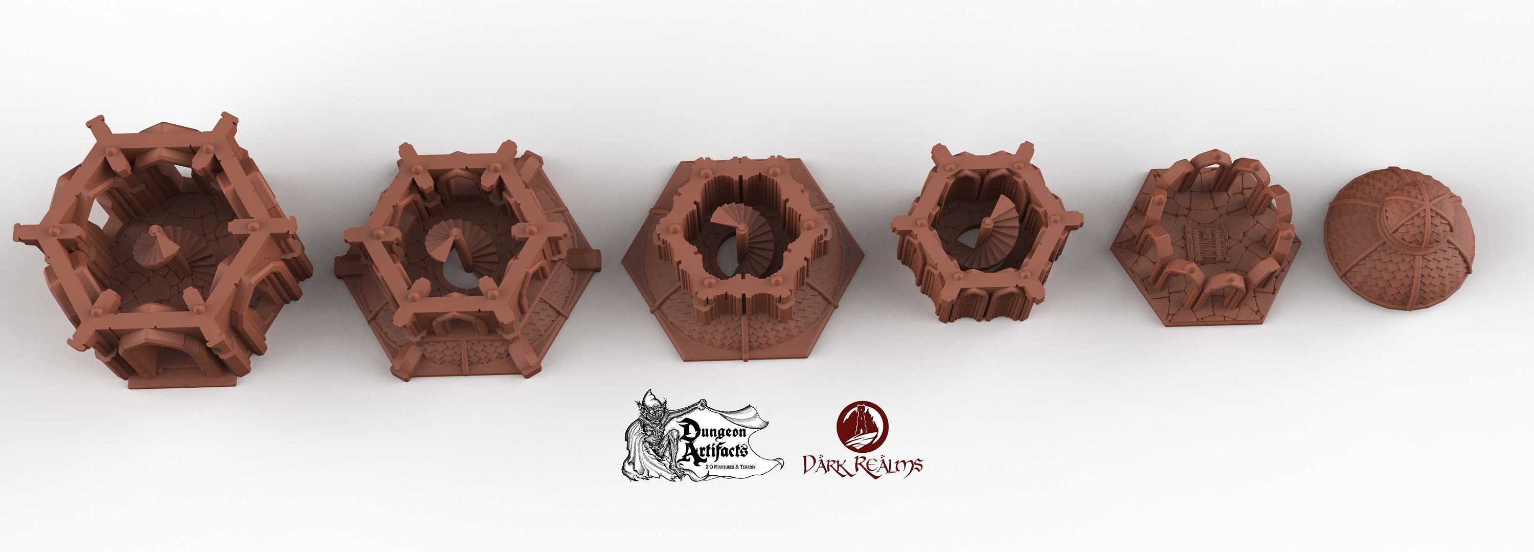 Atlantean Tower 1 - Atlantis - Dark Realms Terrain Wargaming D&D Dnd - Etsy