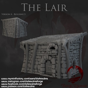 The Lair (set A) - Black Thorn Keep - Dark Realms Terrain Wargaming D&D ...