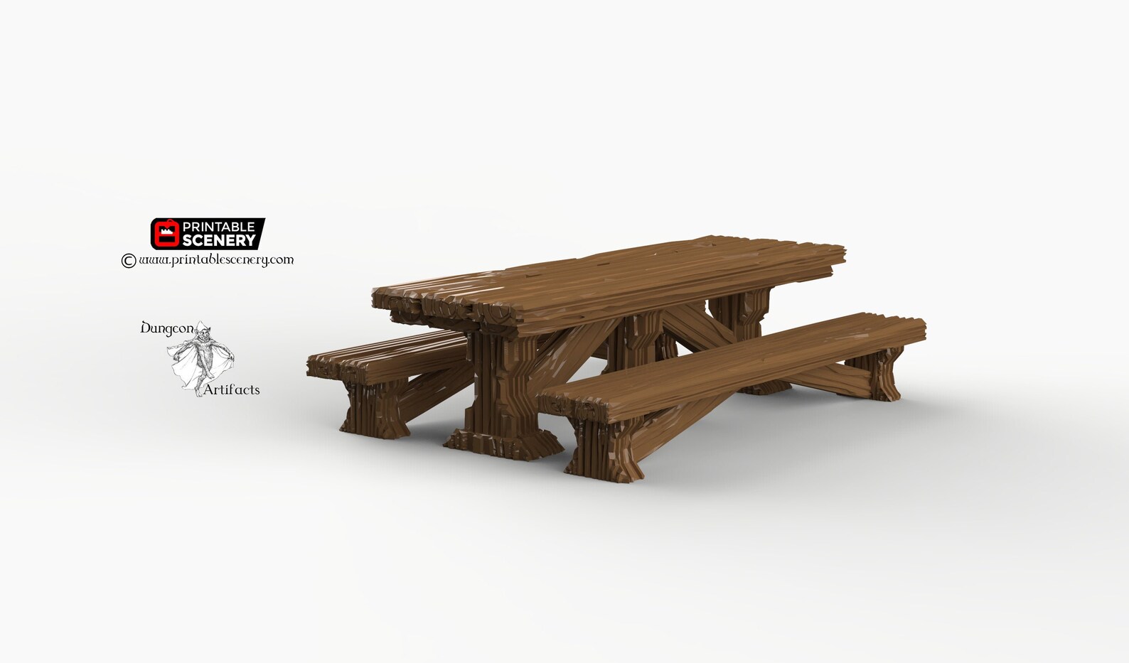 Simple RPG Table and Benches 28mm 32mm Furniture Clorehaven - Etsy