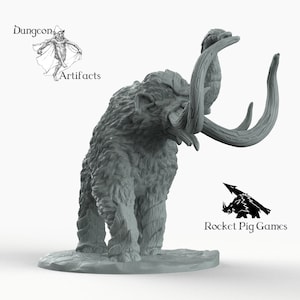 Dire Woolly Mammoth - Wargaming Miniatures Monster Rocket Pig Games D&D ...