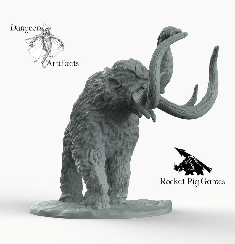 Dire Woolly Mammoth - Wargaming Miniatures Monster Rocket Pig Games D&D ...