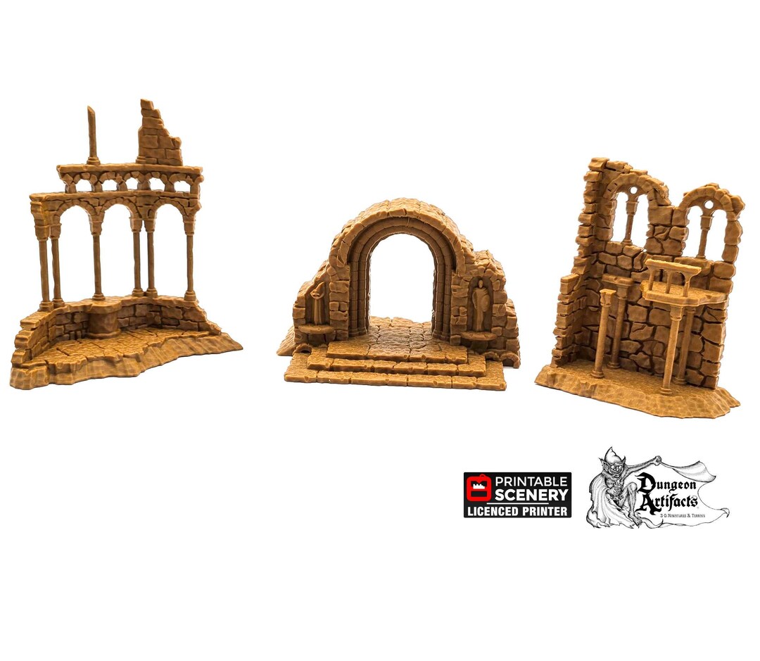 Roman Ruins Set - Apocalypse - Printable Scenery 28mm 32mm Wargaming ...