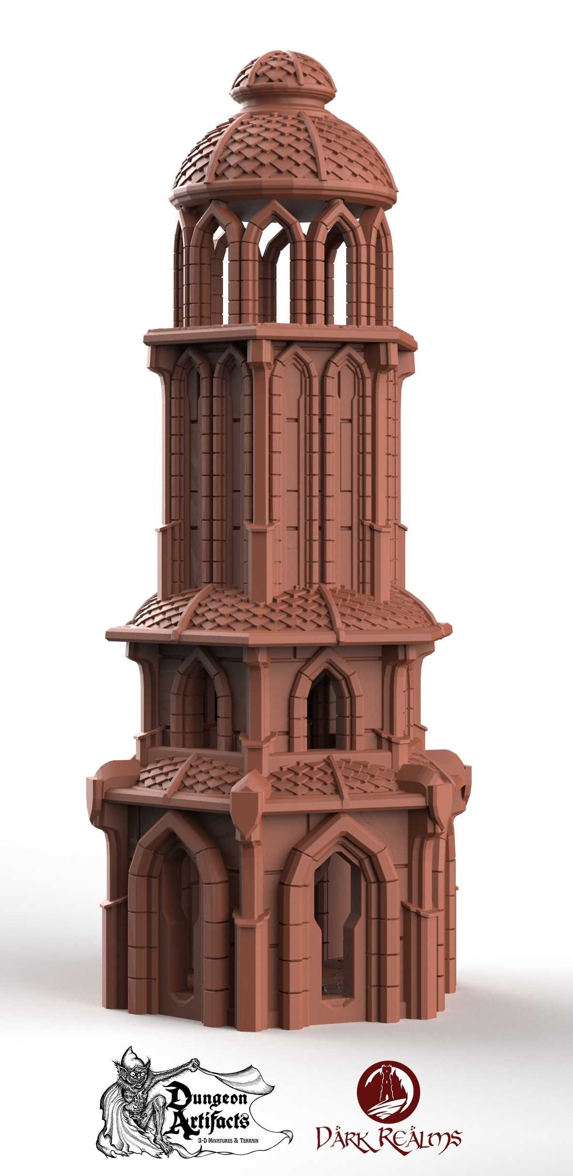 Atlantean Tower 1 - Atlantis - Dark Realms Terrain Wargaming D&D Dnd - Etsy