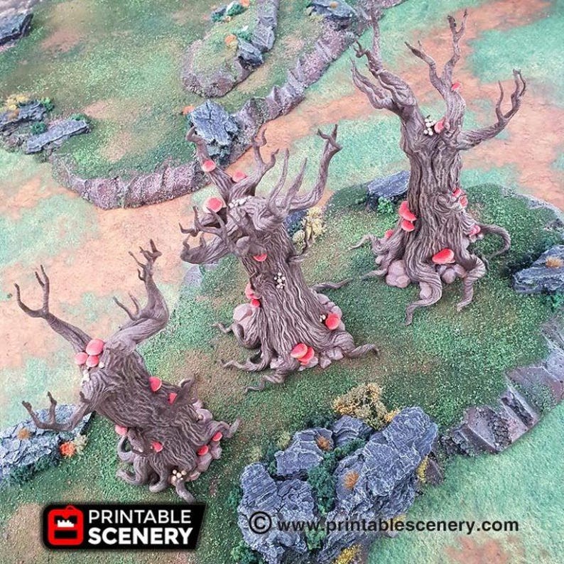 Gloomwood Trees - Dwarves, Elves and Demons 28mm 32mm Wargaming Terrain ...
