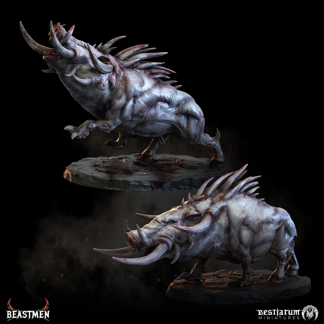 Boargores Beastmen Bestiarum Miniatures D&D Wargaming Dnd - Etsy