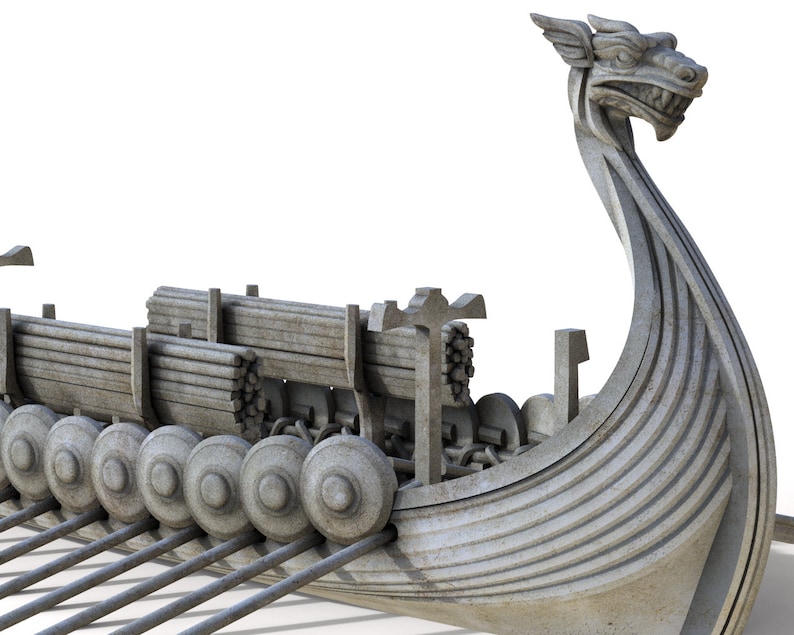 Viking Long Ship - Longship Apocalypse 15mm 28mm 32mm Wargaming Terrain ...