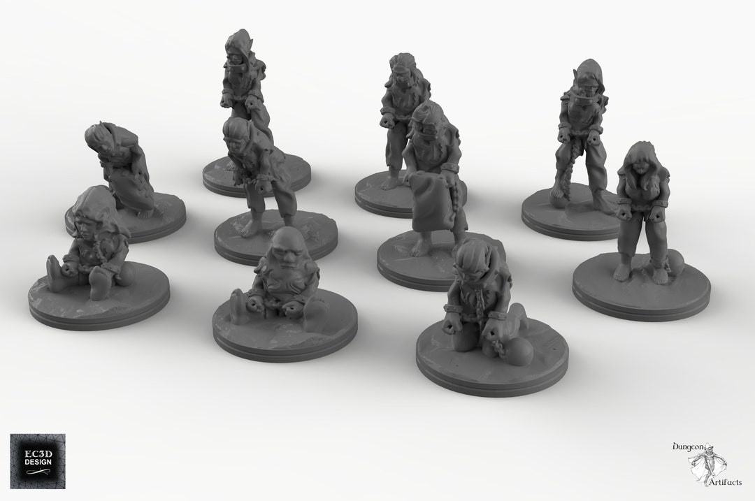 Demihuman Captives - EC3D Skyless Realms Forgotten Realms Wargaming ...