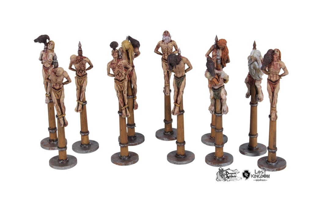 Impaled Prisoners Painted Lost Kingdom Miniatures Terrain Wargaming D&D ...