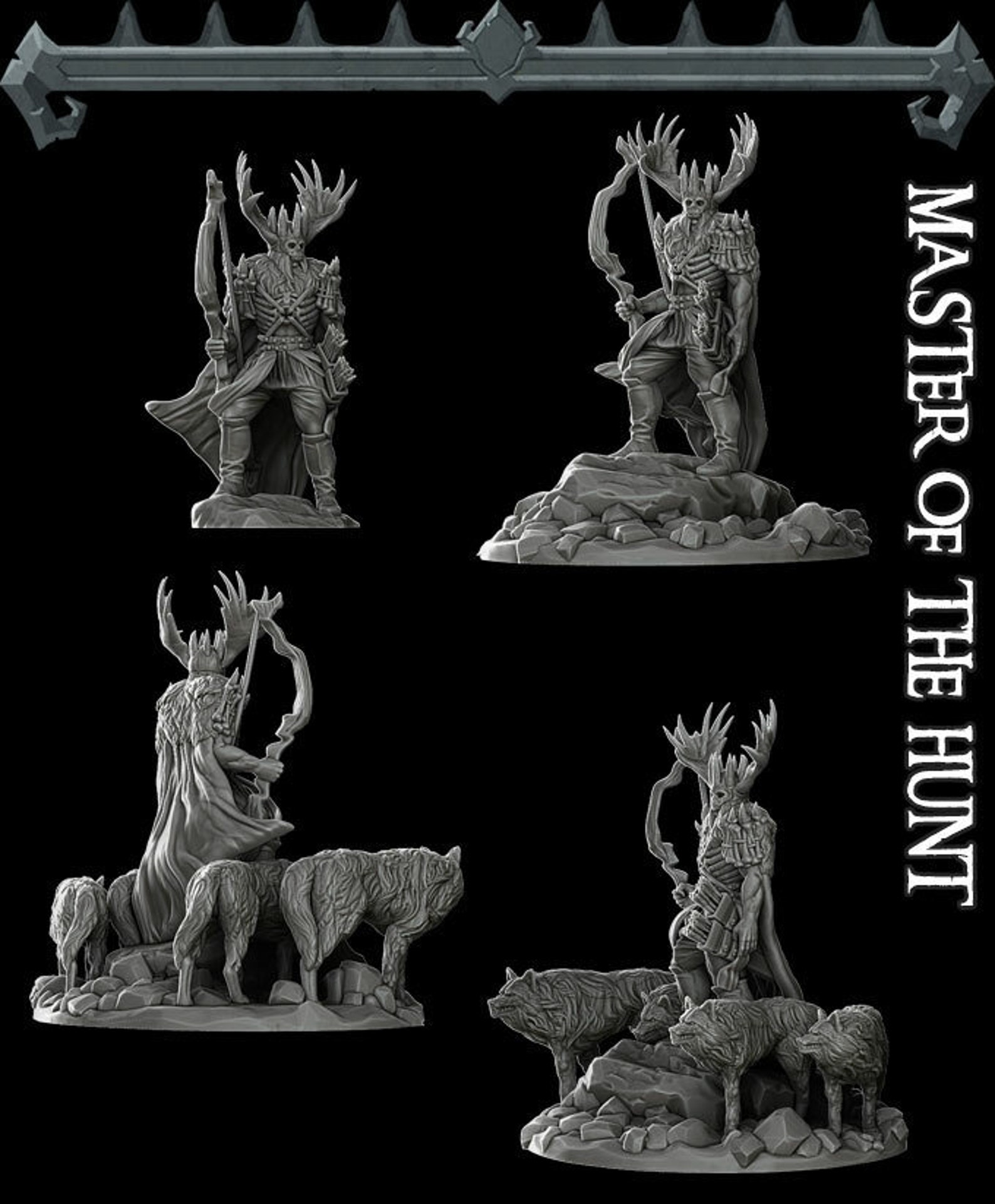Master of the Hunt Wargaming Miniatures Wild Hunt Monster - Etsy