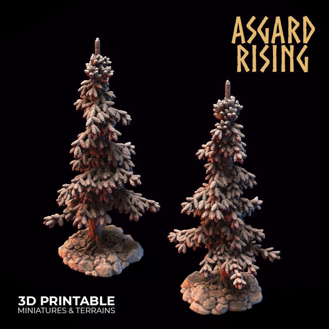 Conifers Spruce Modular Forest Set Asgard Rising Miniatures - Etsy