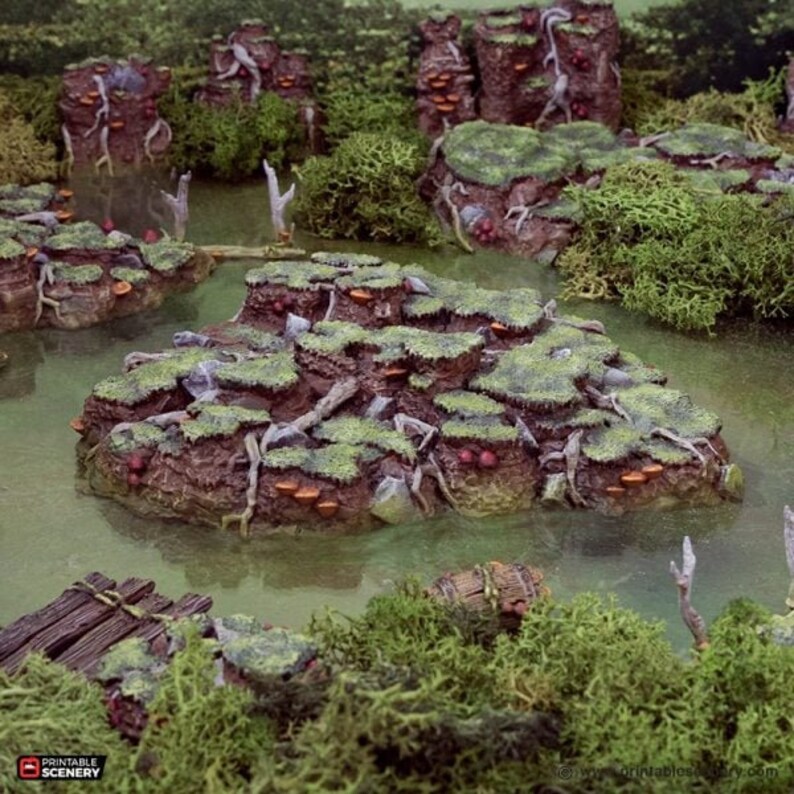 Swamp Grotto Floor - the Gloaming Swamps - Printable Scenery Terrain ...